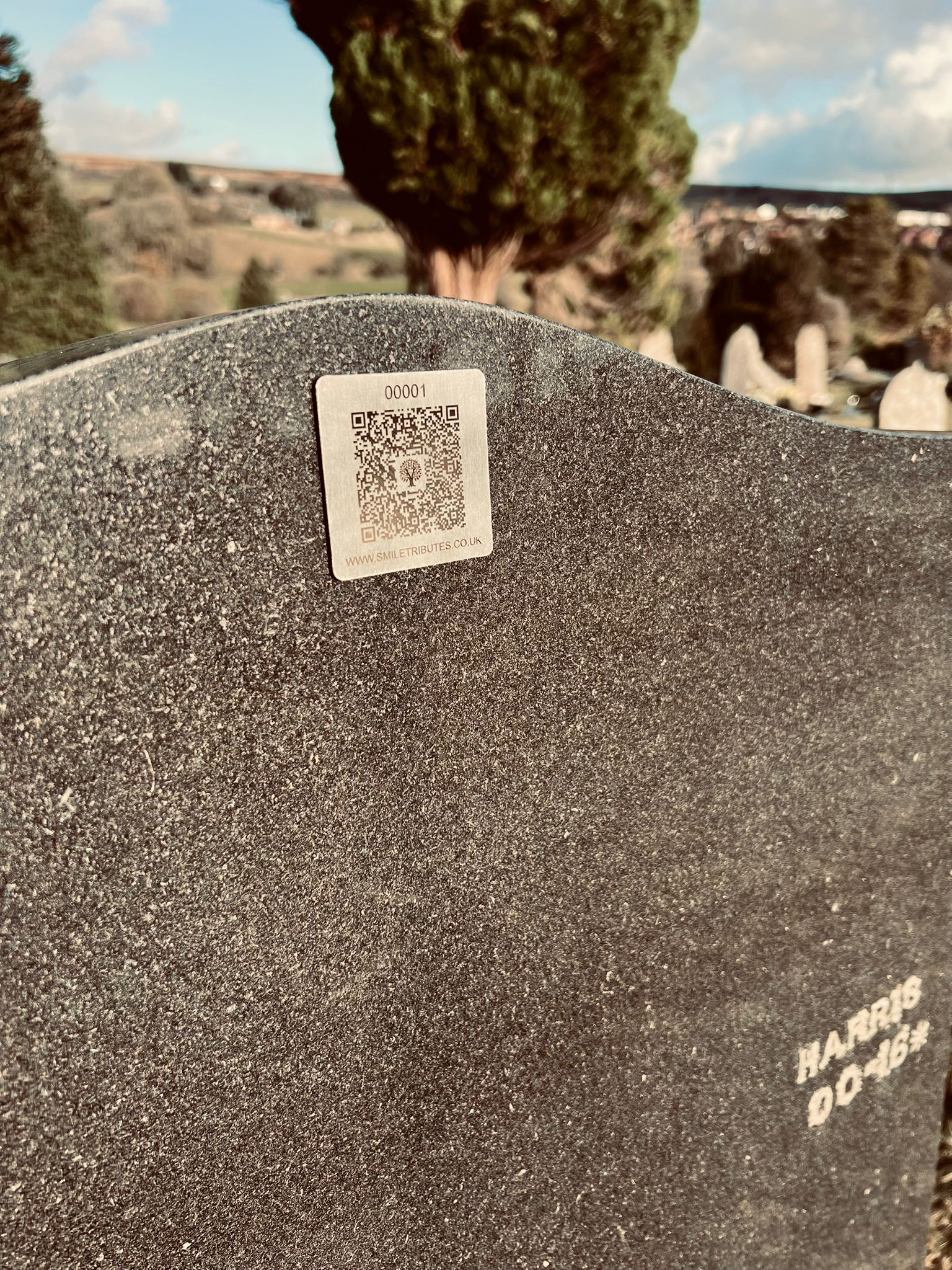Cadwraeth: Stainless Steel Plaque QR Code Tribute - Smile Tributes