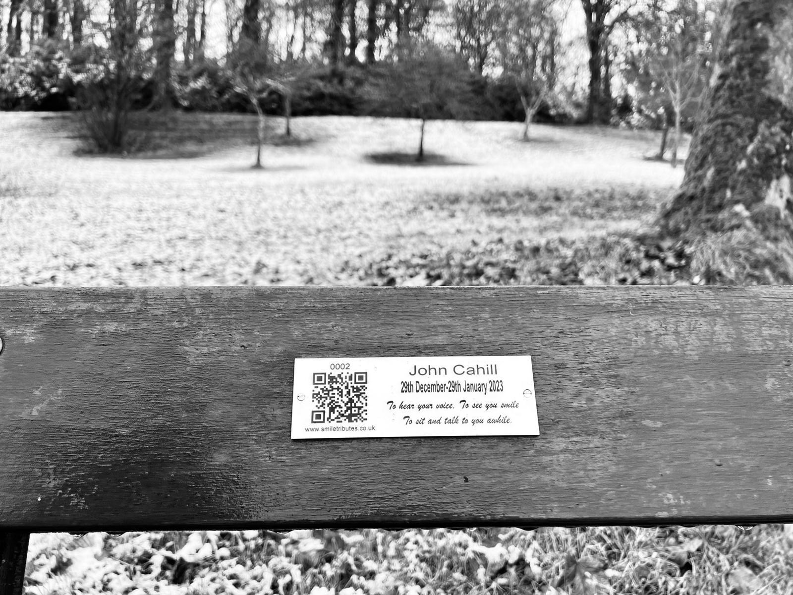 Bench QR Plaque - Smile Tributes